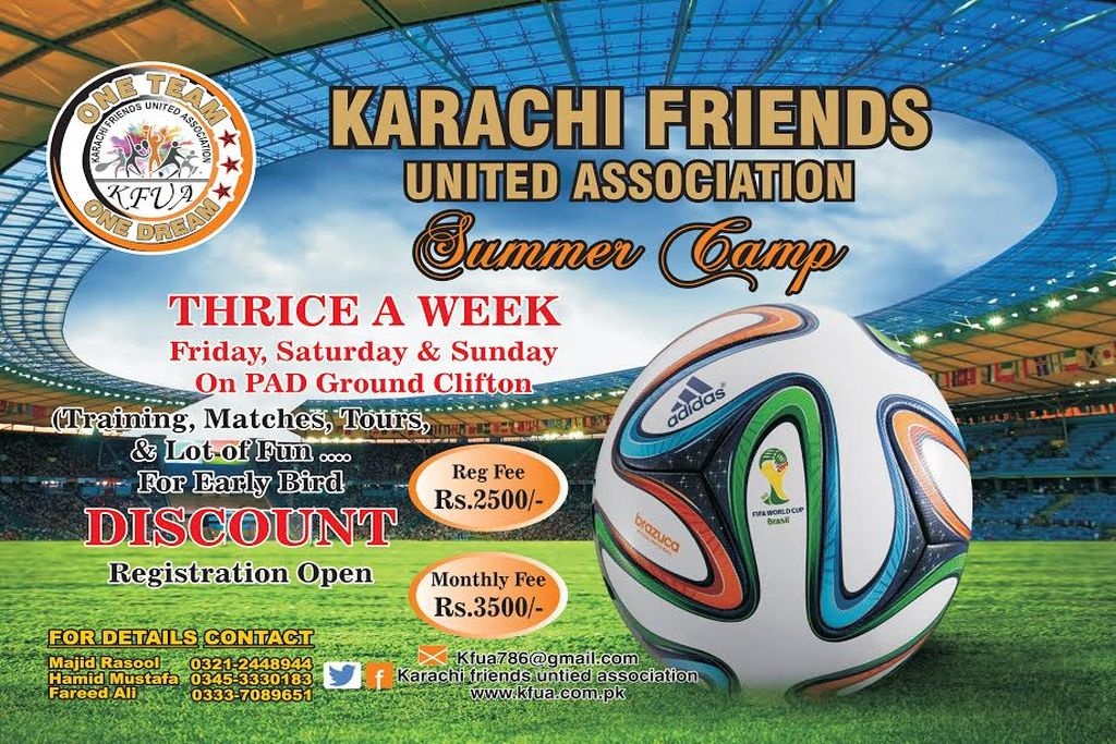 Karachi Friends United Association Summer Football Camp kicks off - Khilari